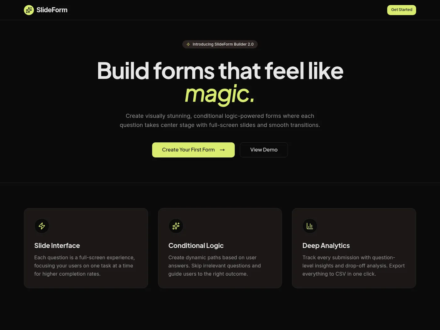 SlideForm Builder