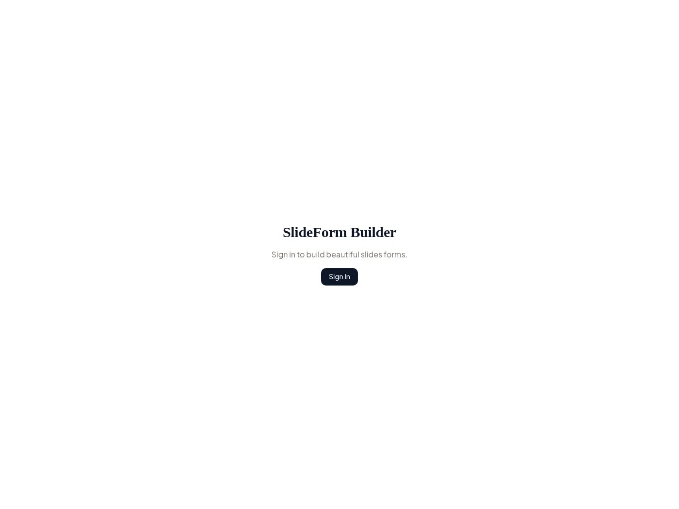 SlideForm Builder