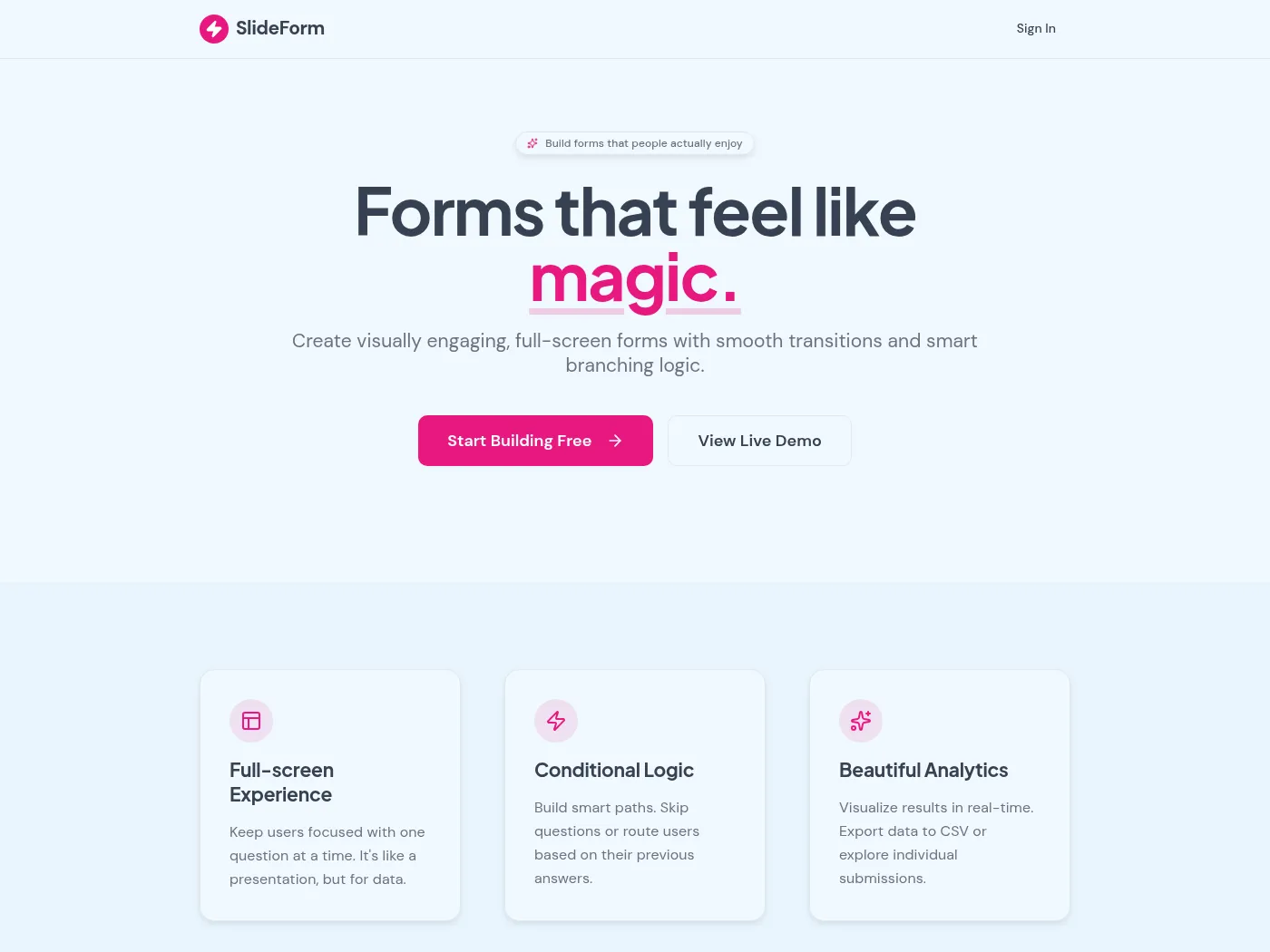 SlideForm Builder