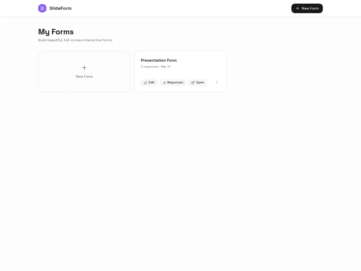 SlideForm Builder