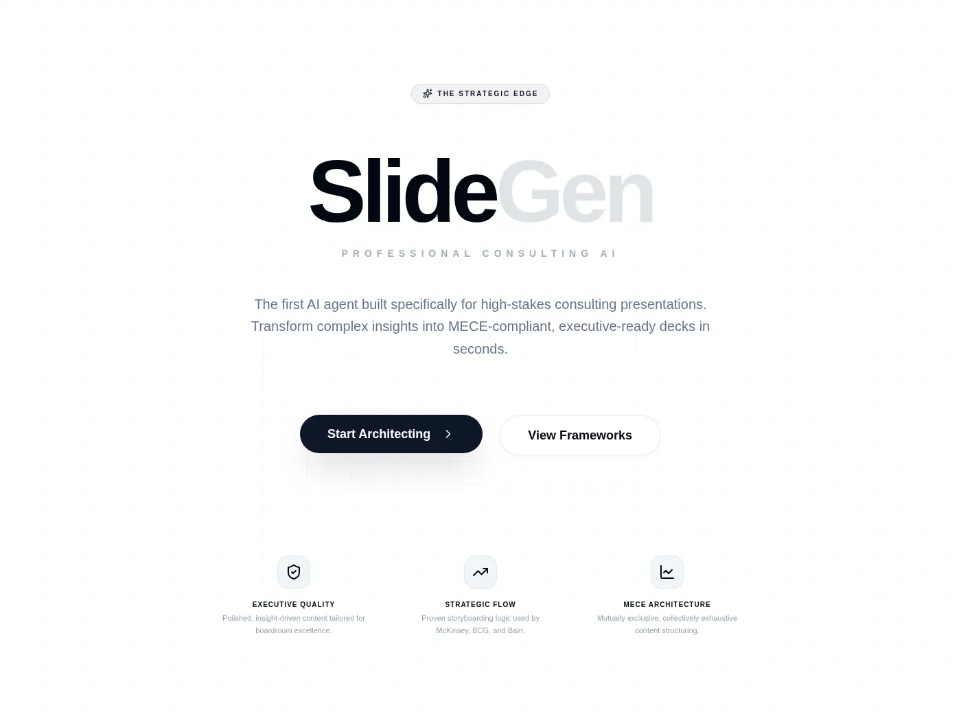 SlideGen Chat Landing