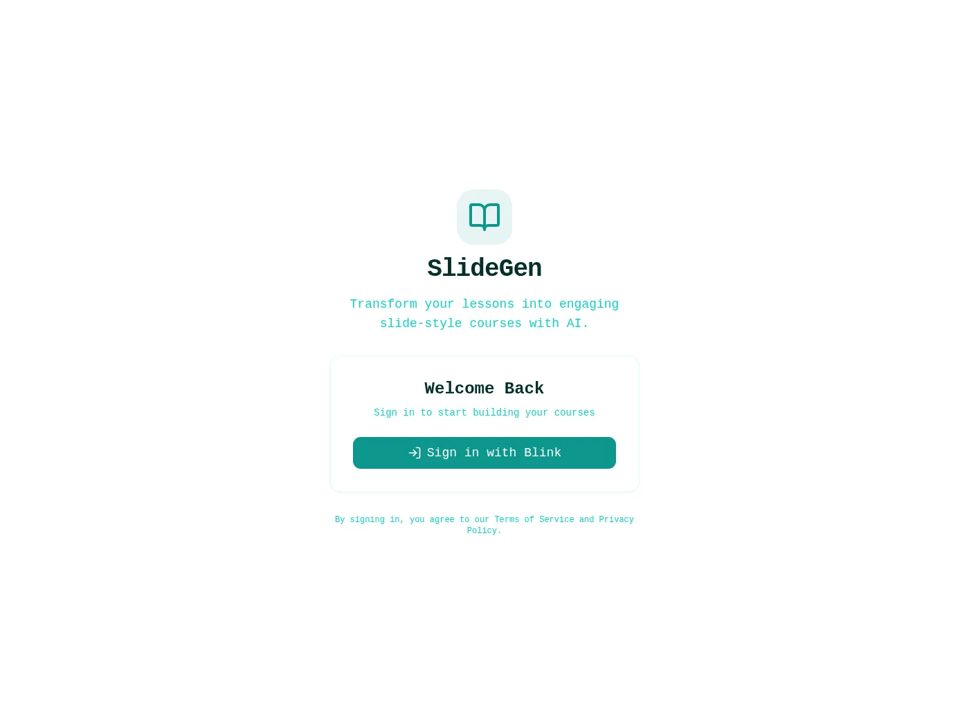 SlideGen Course Builder