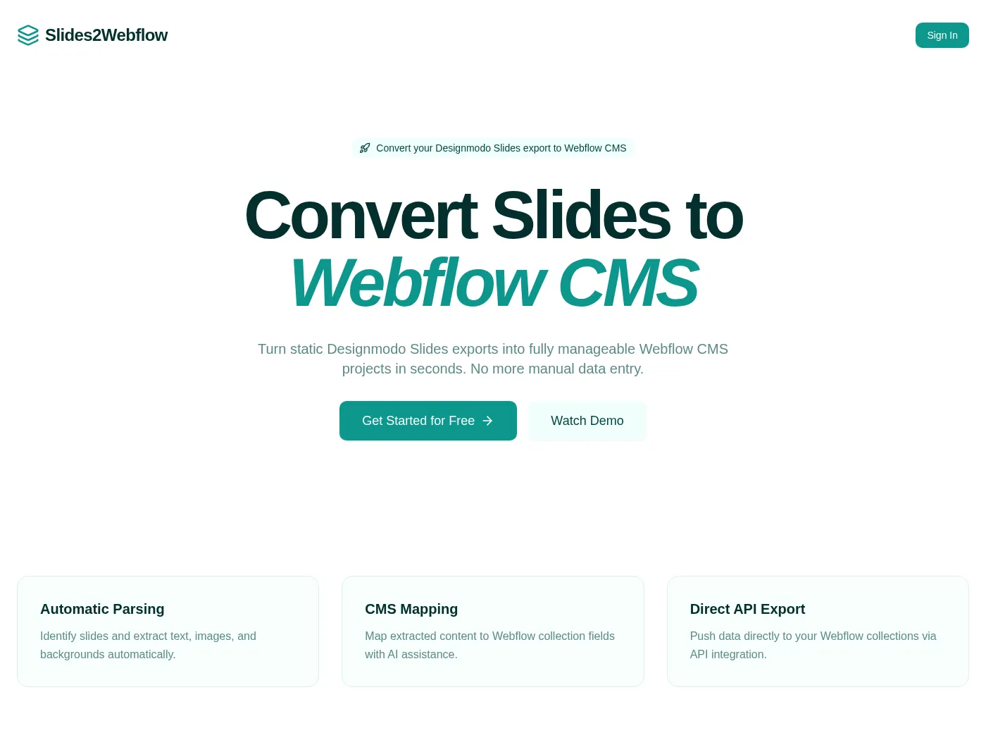 Slides2Webflow Converter