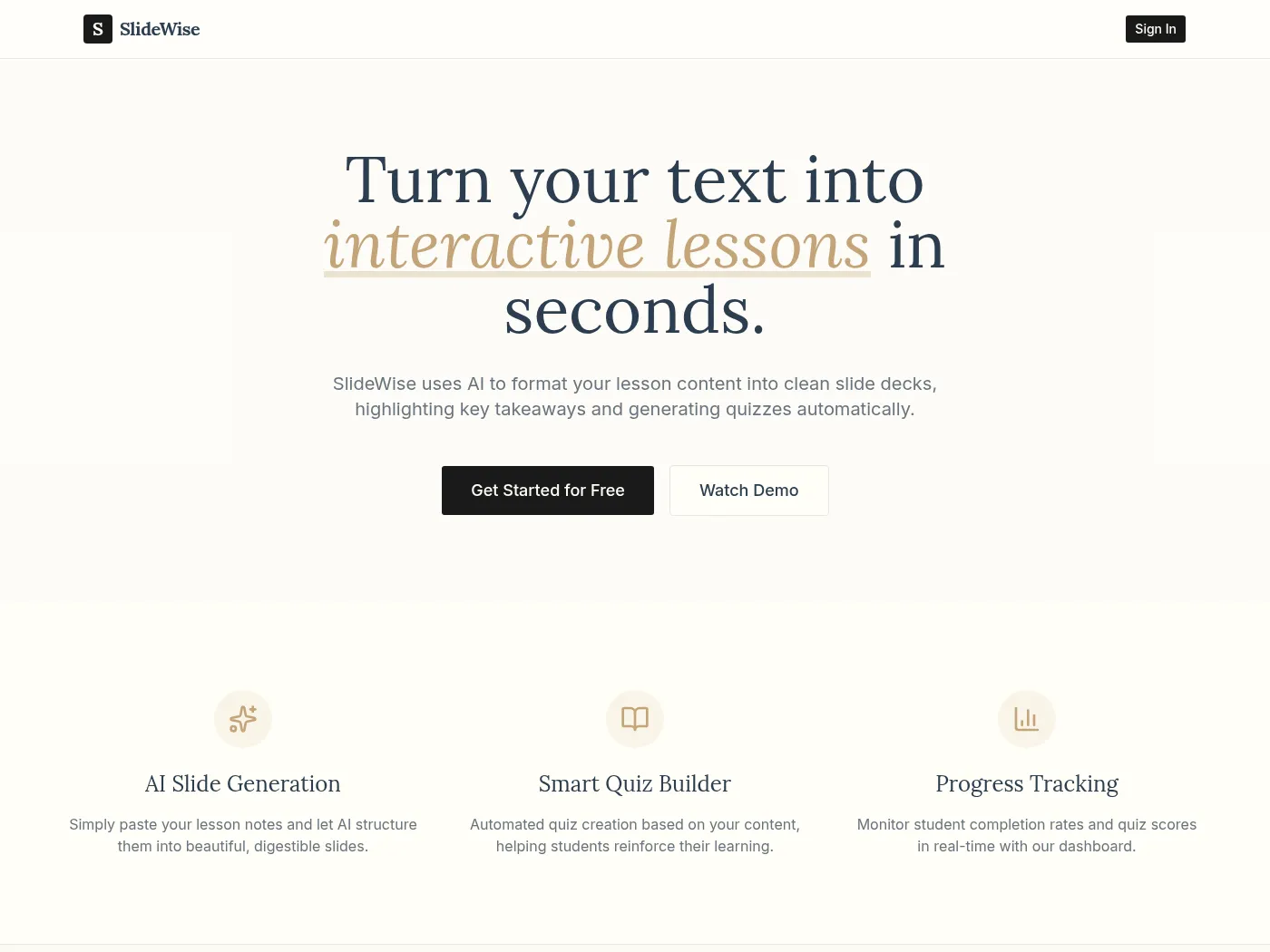 SlideWise Course Builder