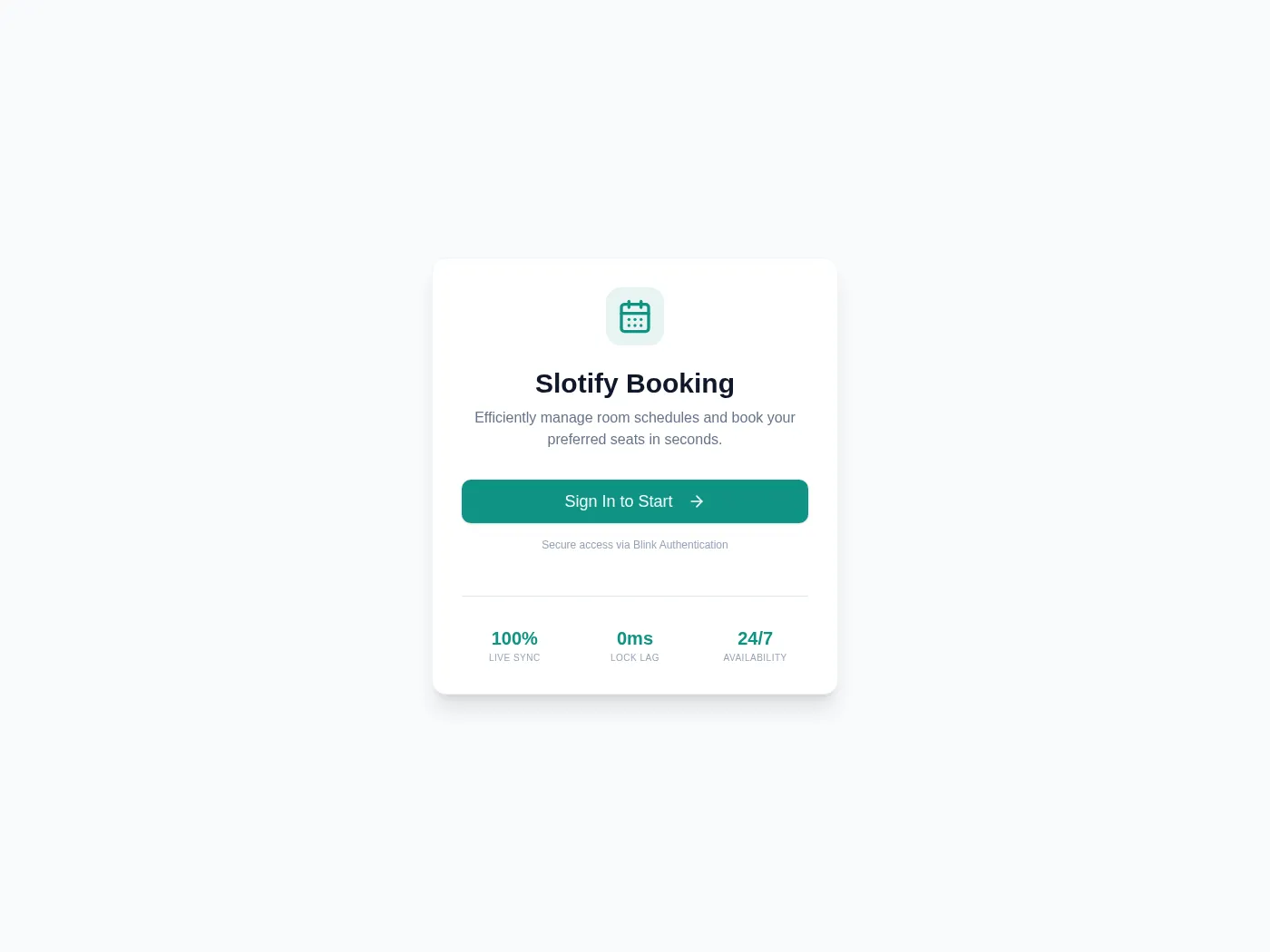 Slotify Room Booking