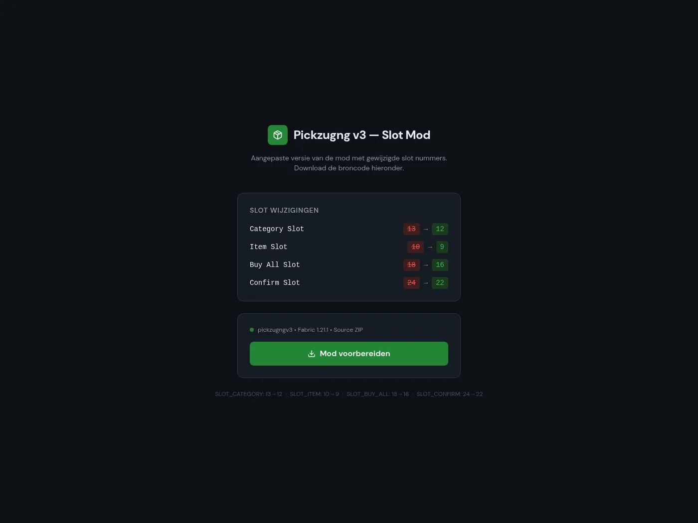 Slot Nummer Modifier