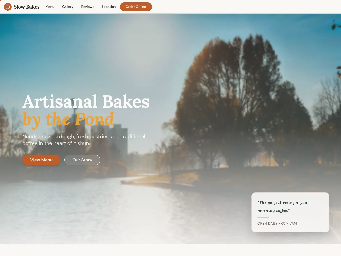 Slow Bakes Cafe Site