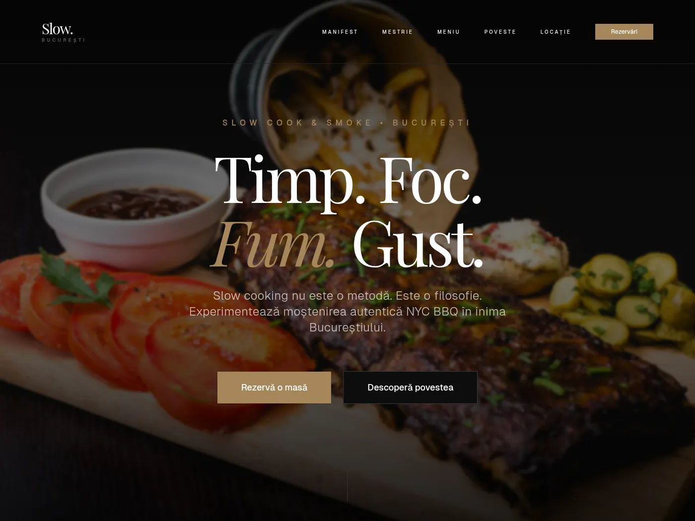 Slow Restaurant Homepage