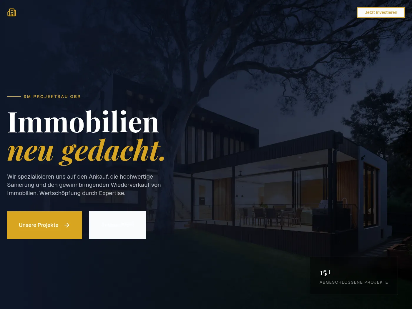 SM Projektbau Webseite