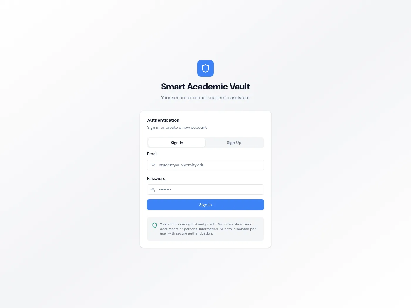 Smart Academic Vault