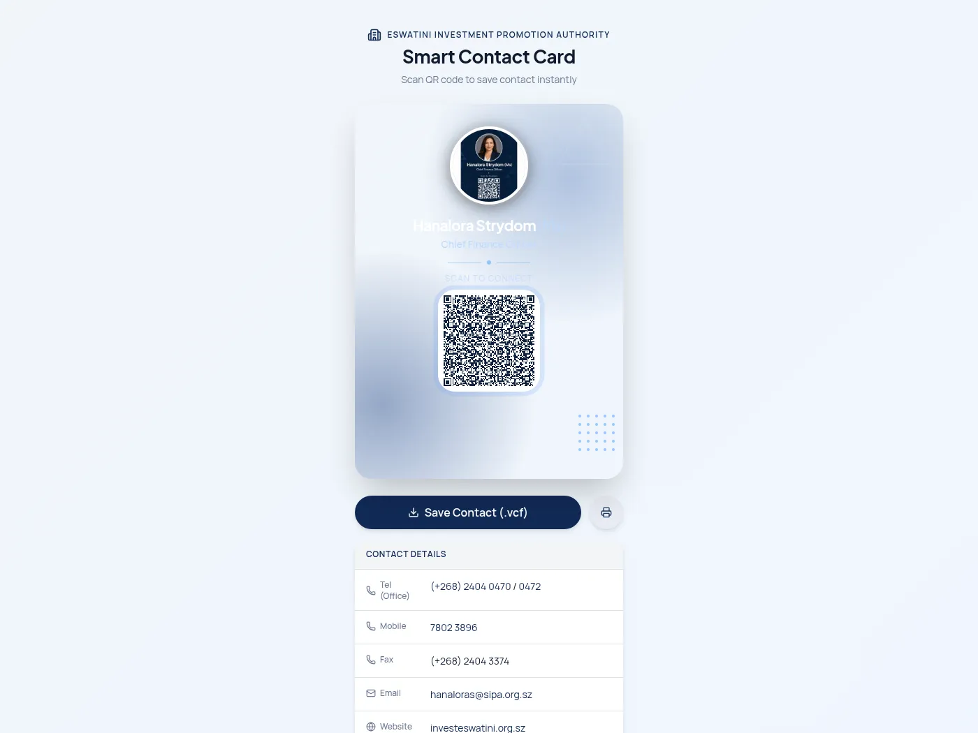 Smart Contact Card