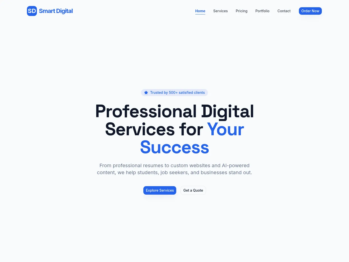 Smart Digital Services Site