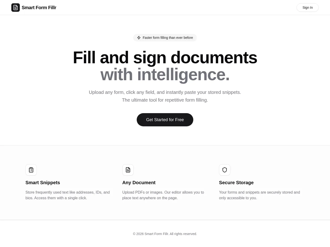 Smart Form Fillr