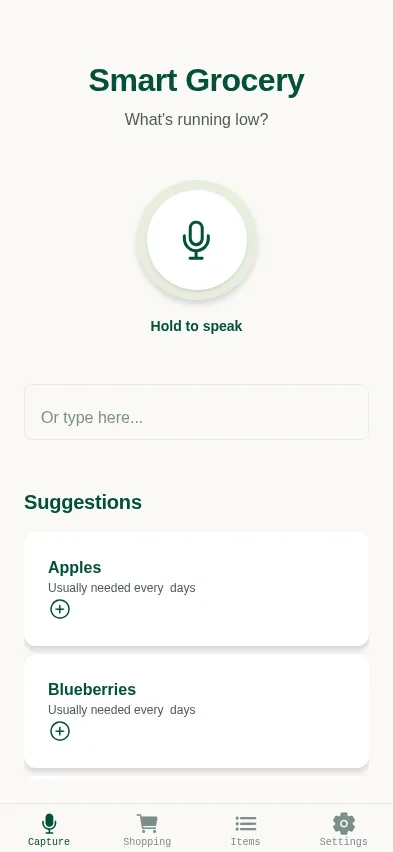 Smart Grocery Voice