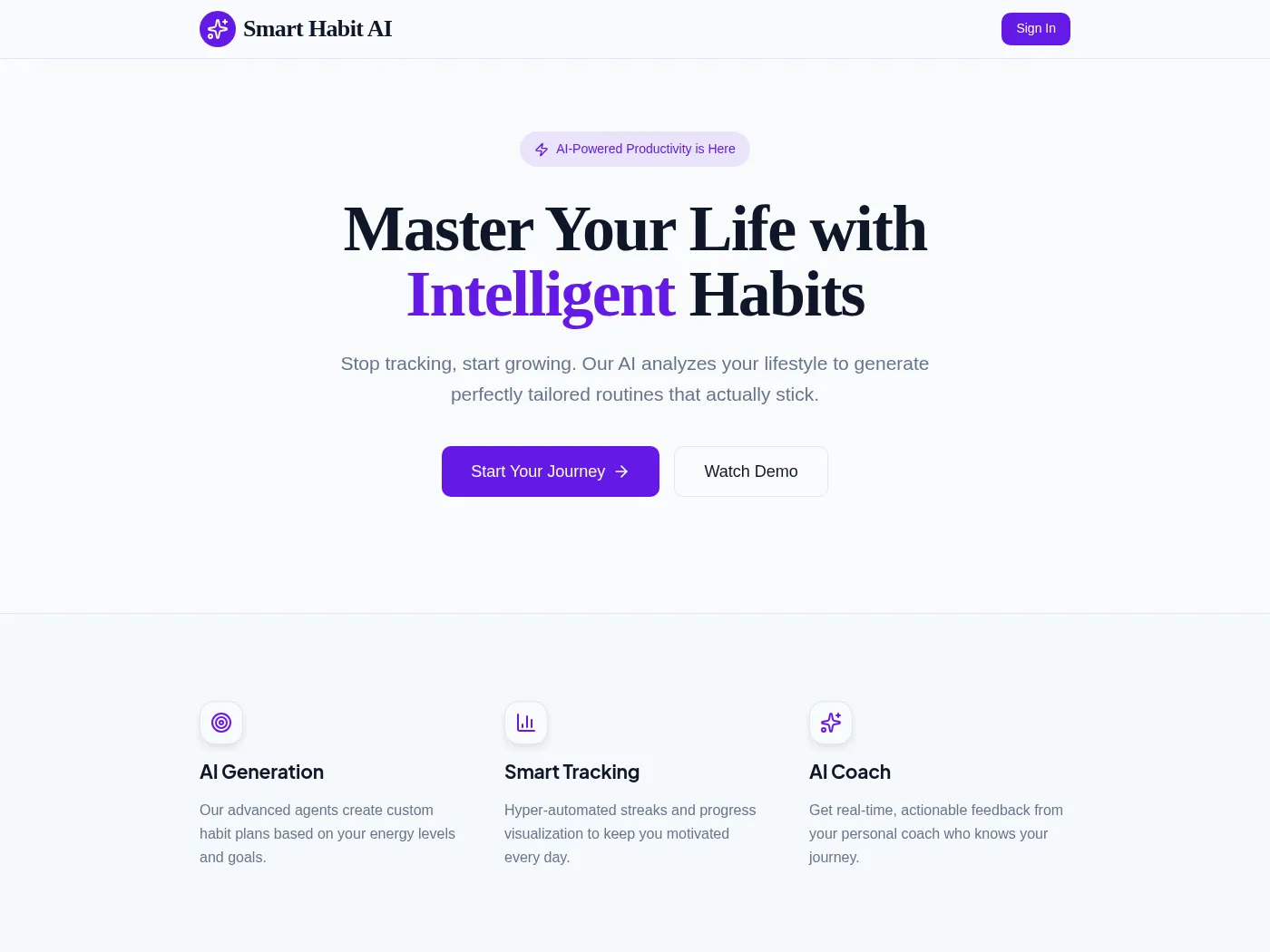 Smart Habit Tracker AI