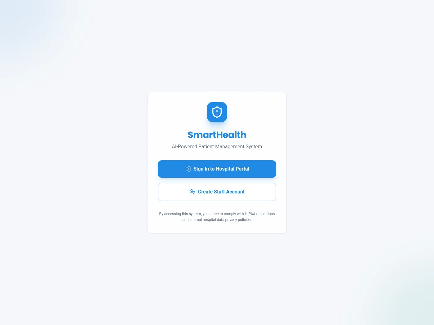 Smart Health Monitor UI