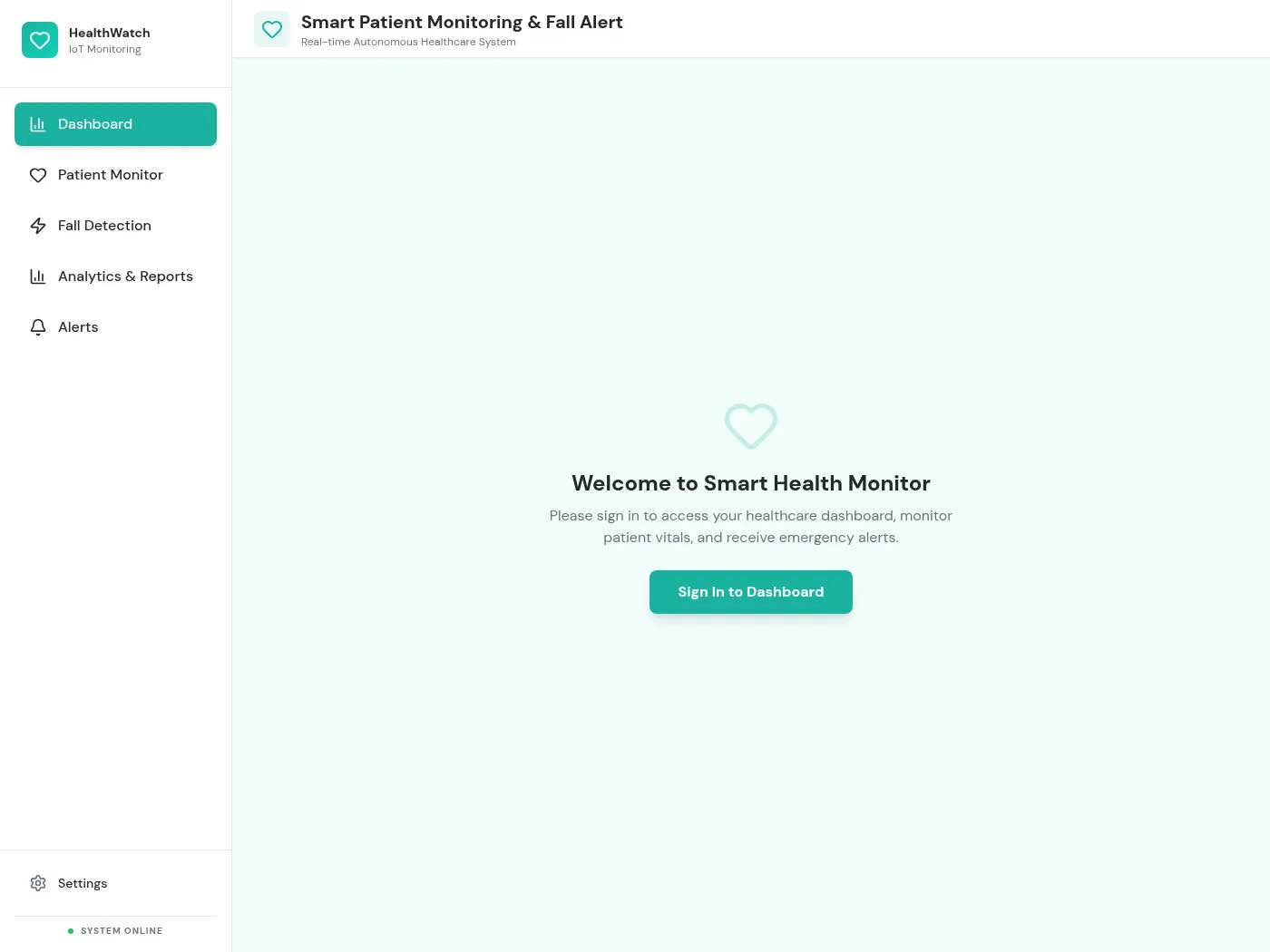 Smart Patient Monitoring & Fall Alert