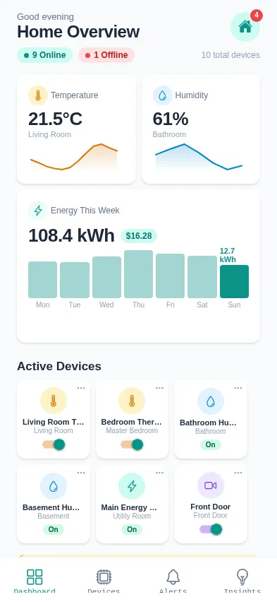 Smart Home Insights App