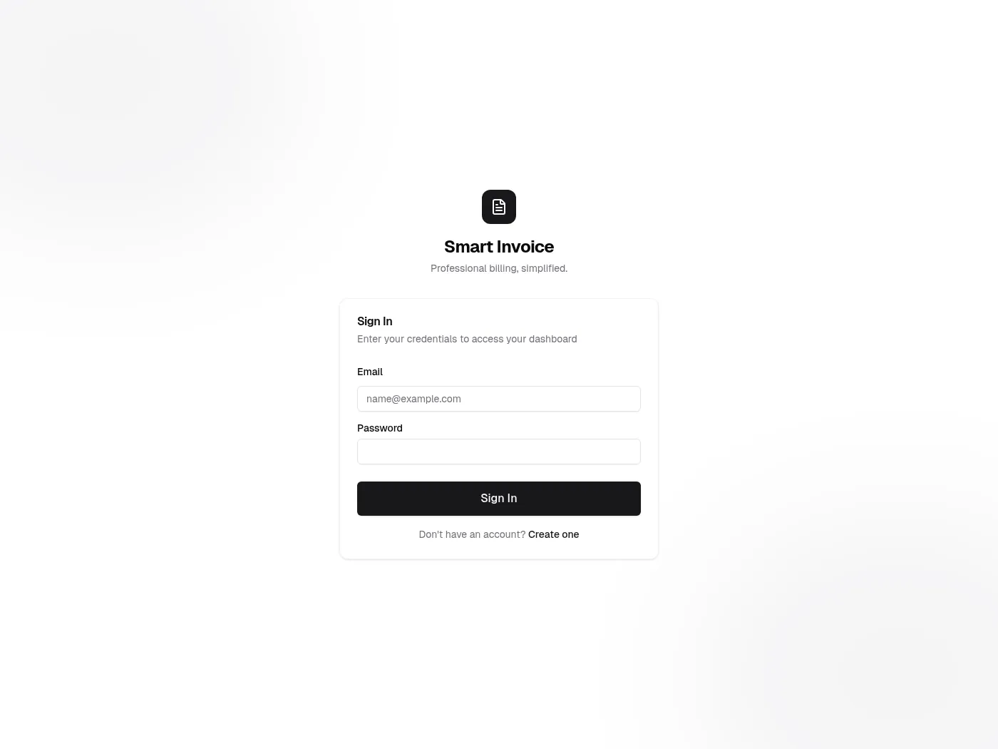 Smart Invoice Panel