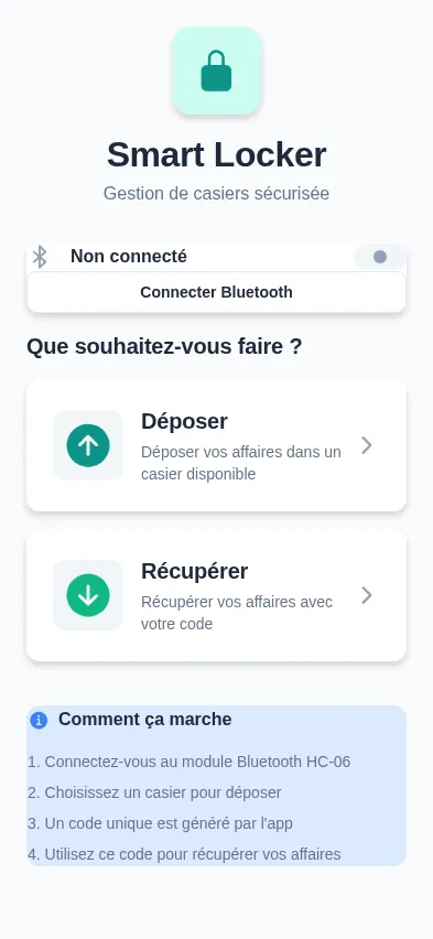 Smart Locker Android App