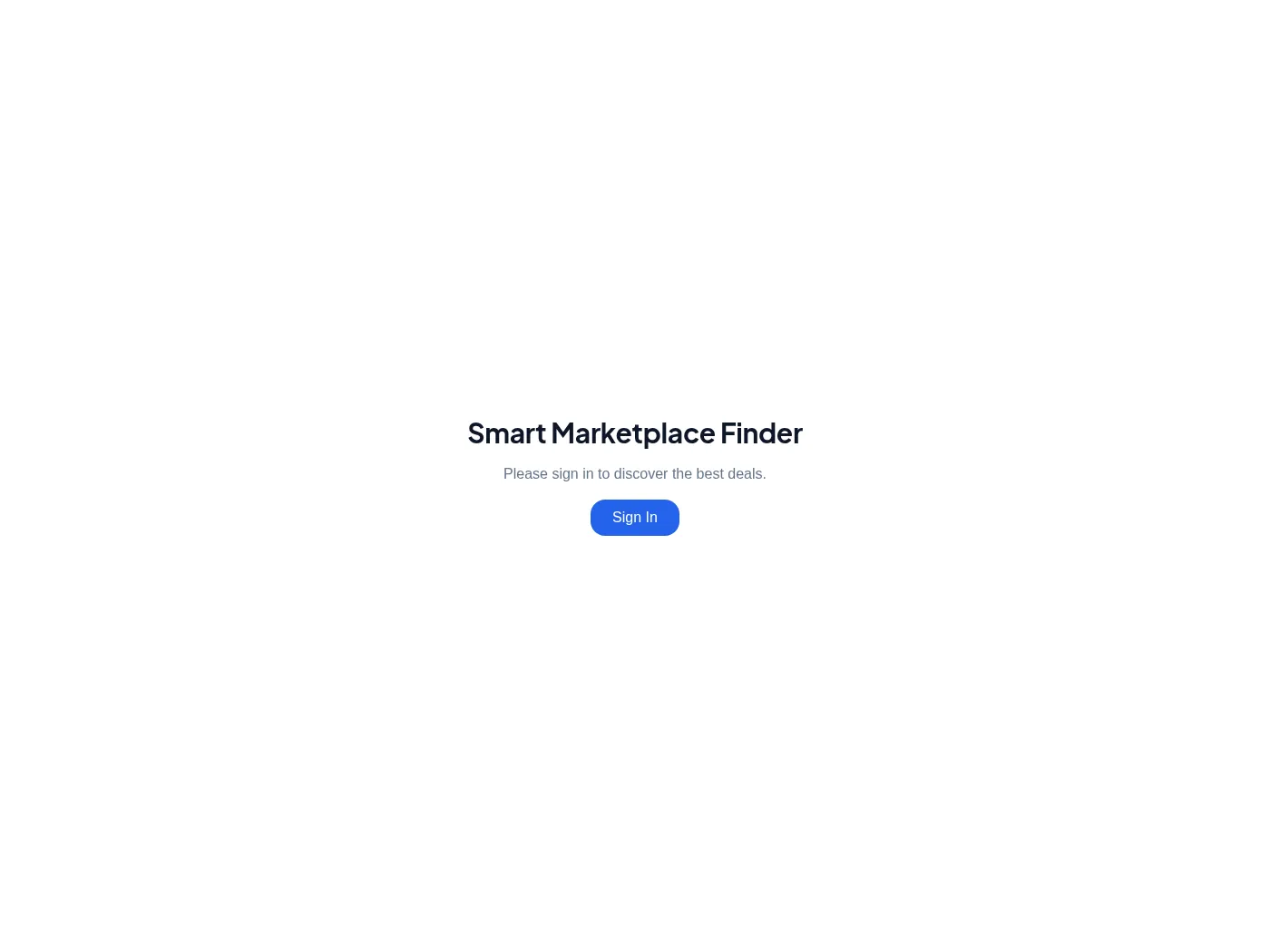 Smart Marketplace Finder