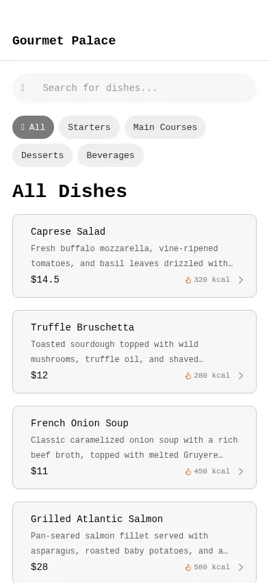 Smart Menu Patron