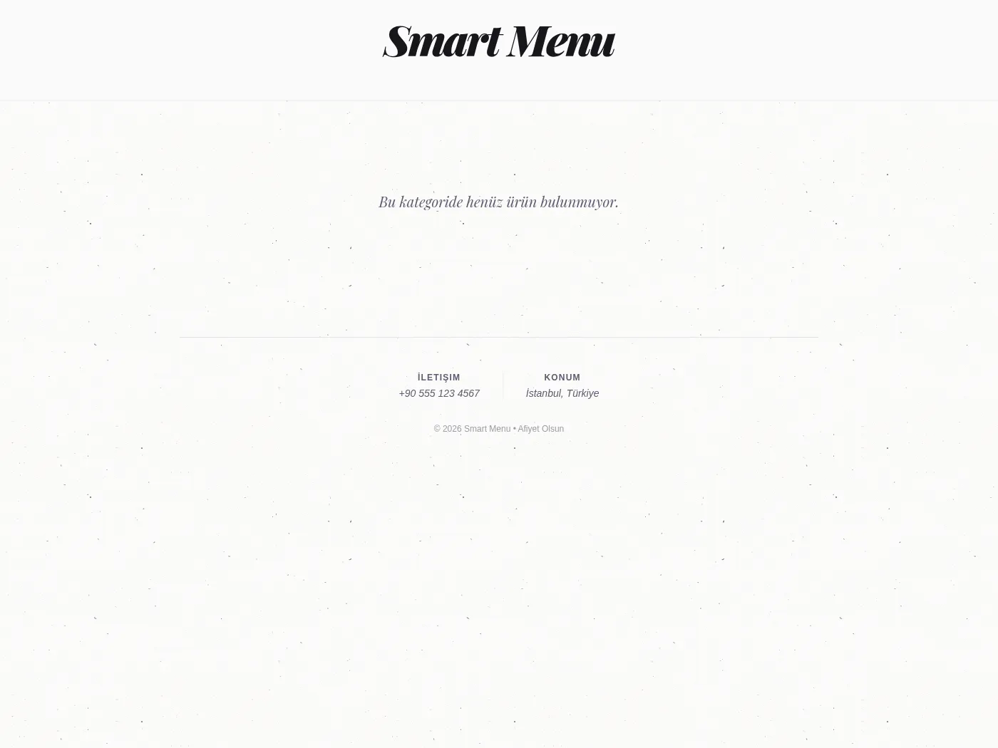 Smart Menu Web