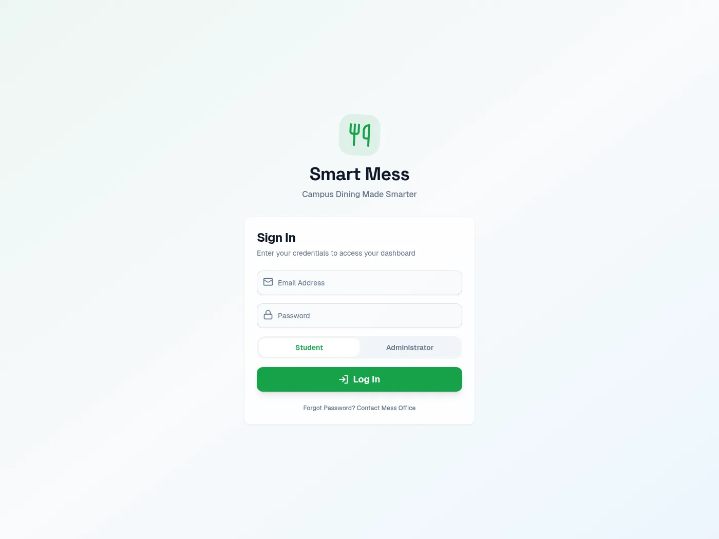 Smart Mess Dashboard