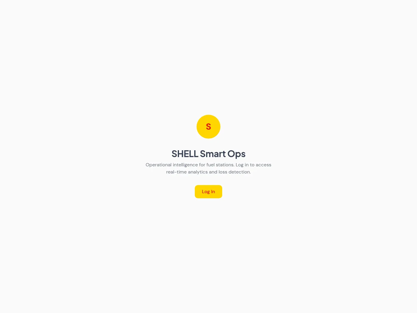SHELL Smart Ops Dashboard