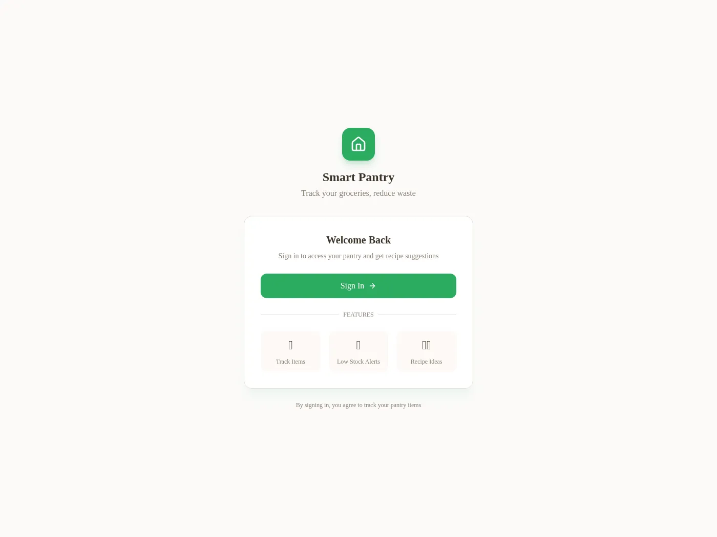 Smart Pantry Tracker