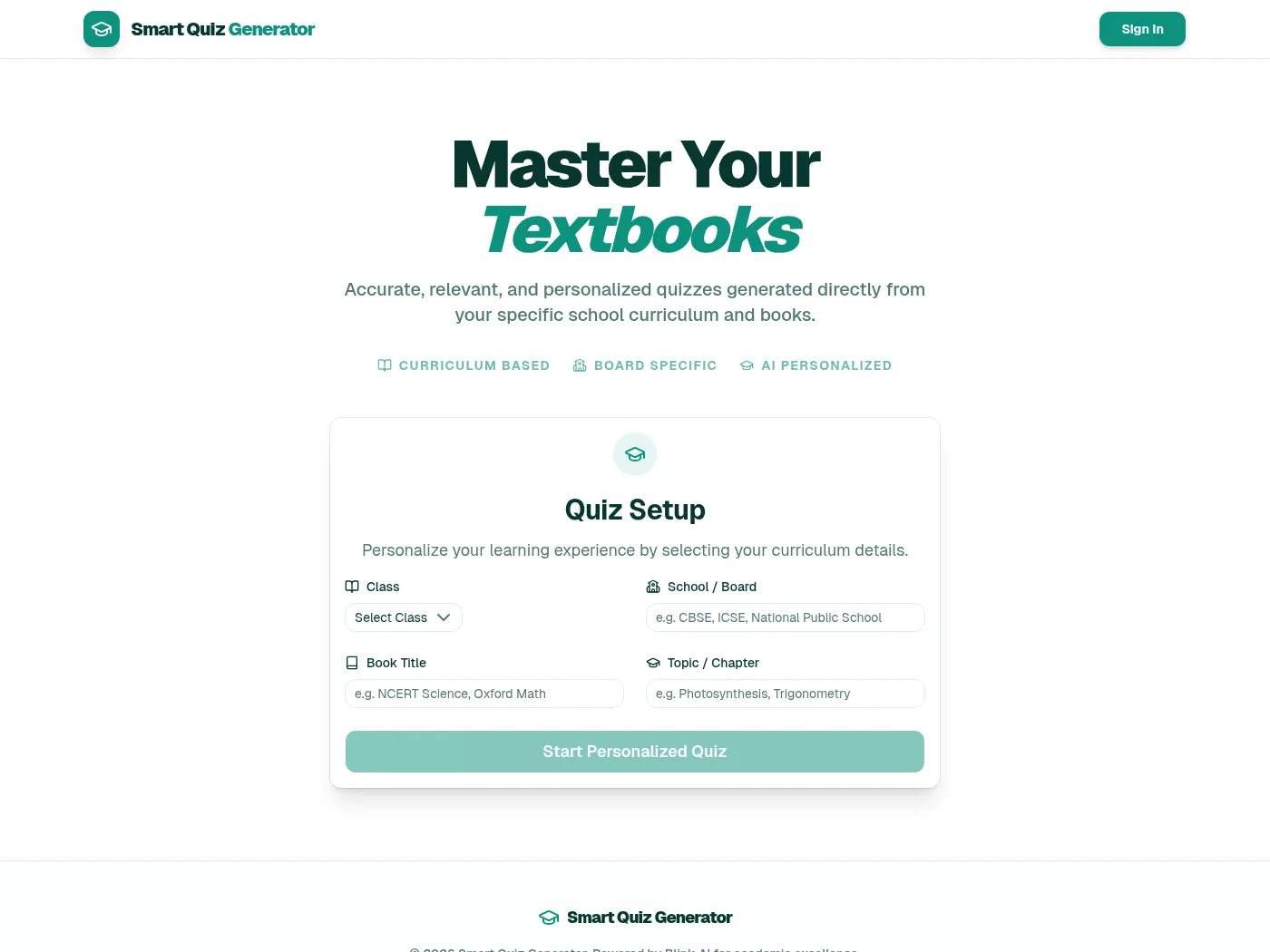Smart Quiz Generator
