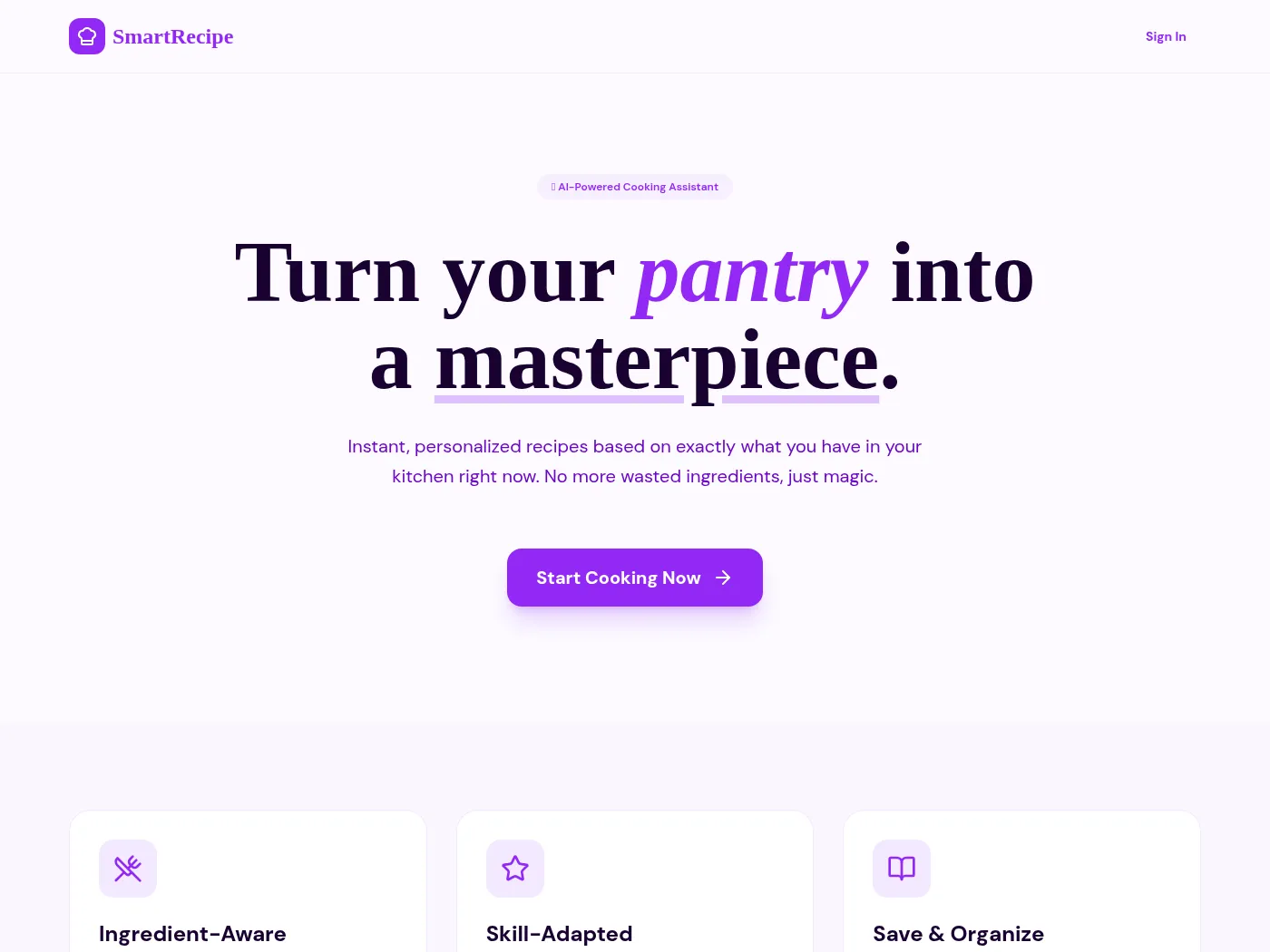 Smart Recipe Creator