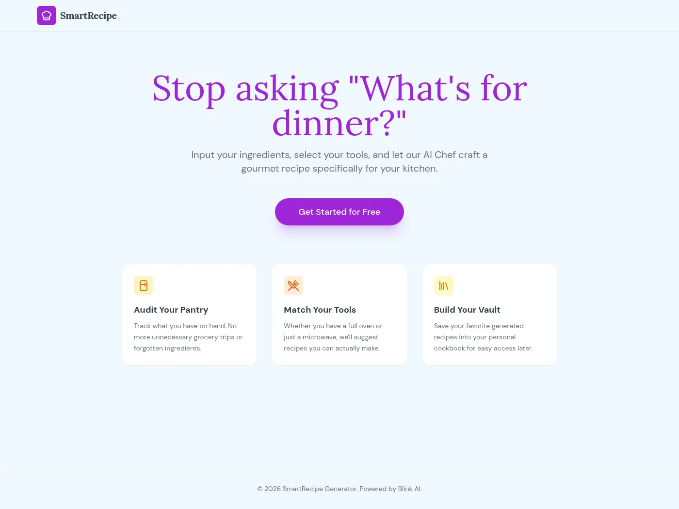 SmartRecipe Generator