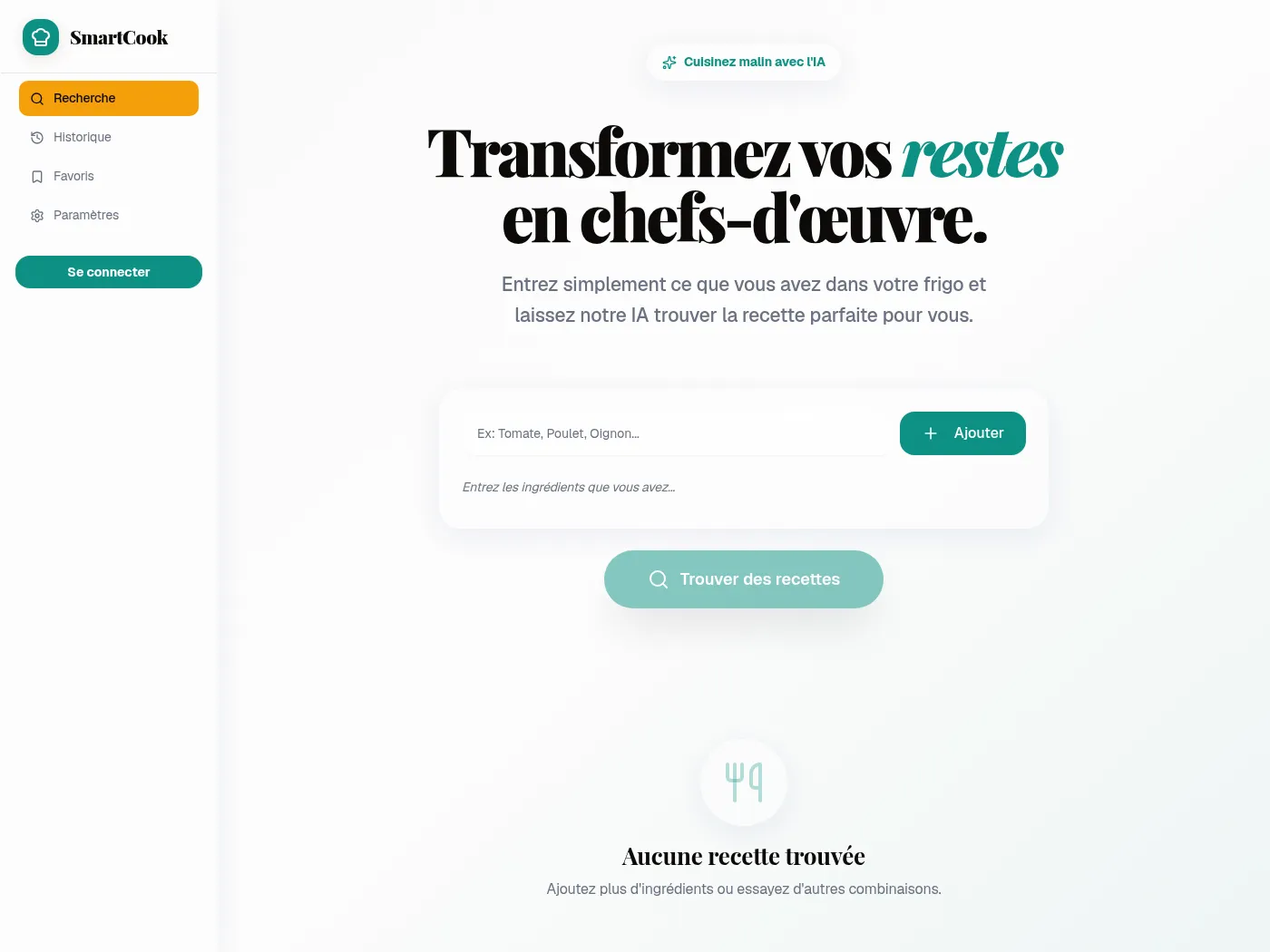 Smart Recipe Finder