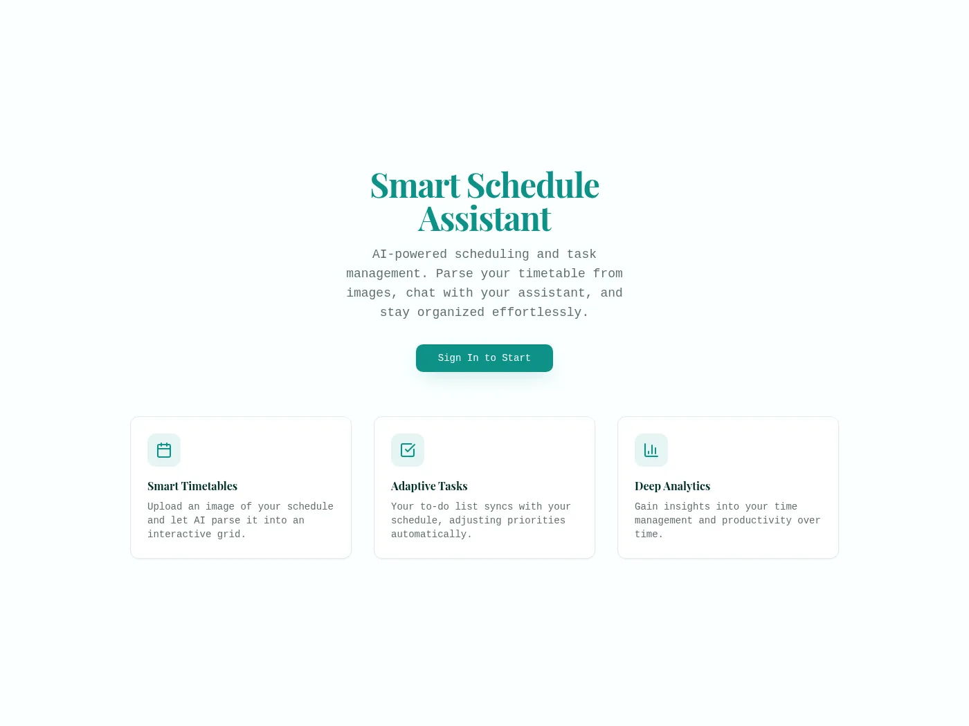 Smart Schedule Assistant