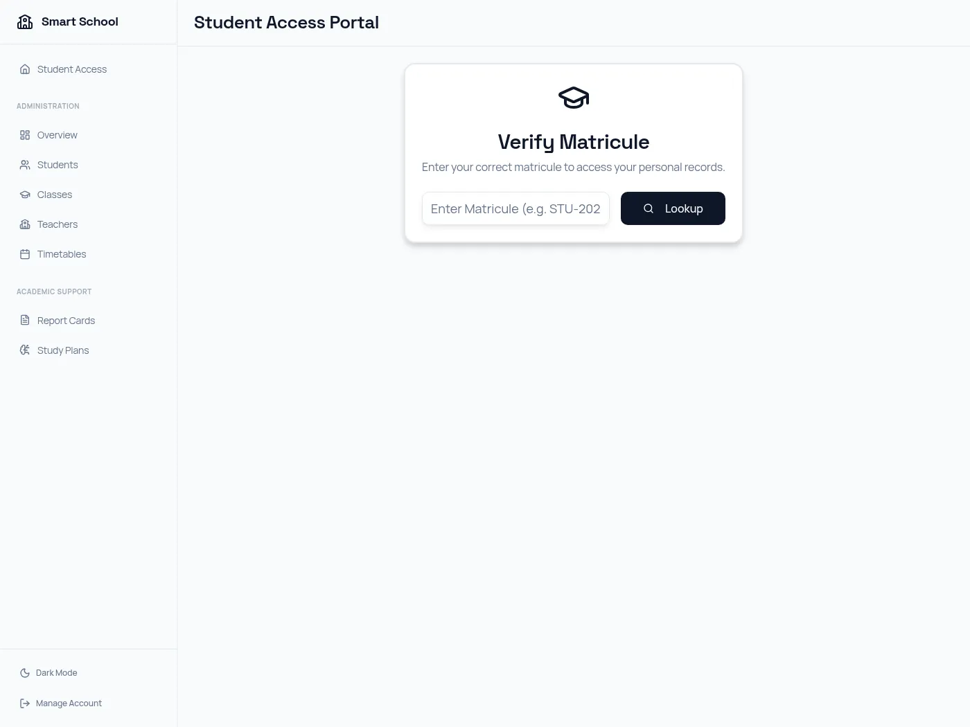 Smart School Portal