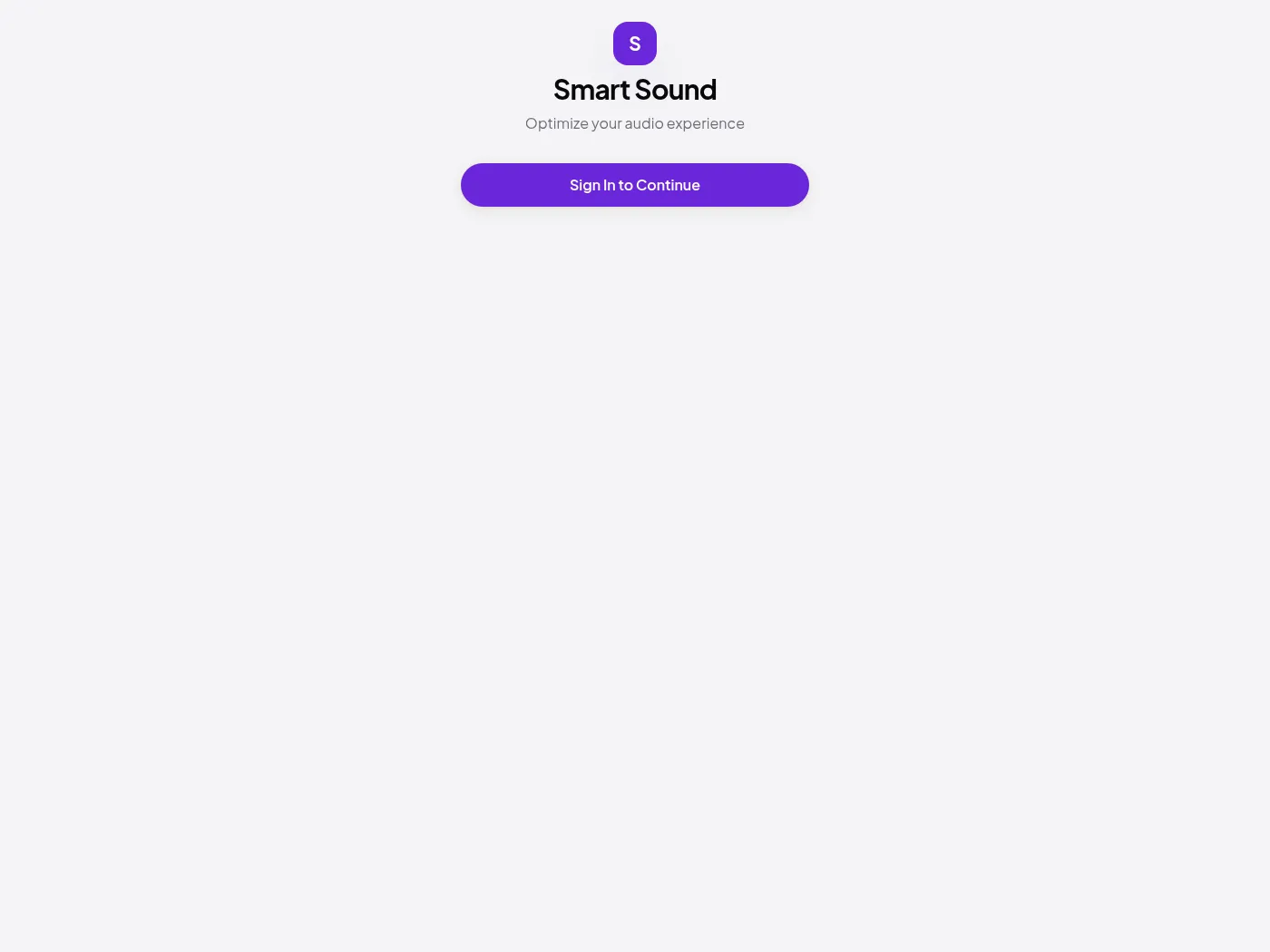 Smart Sound Dashboard