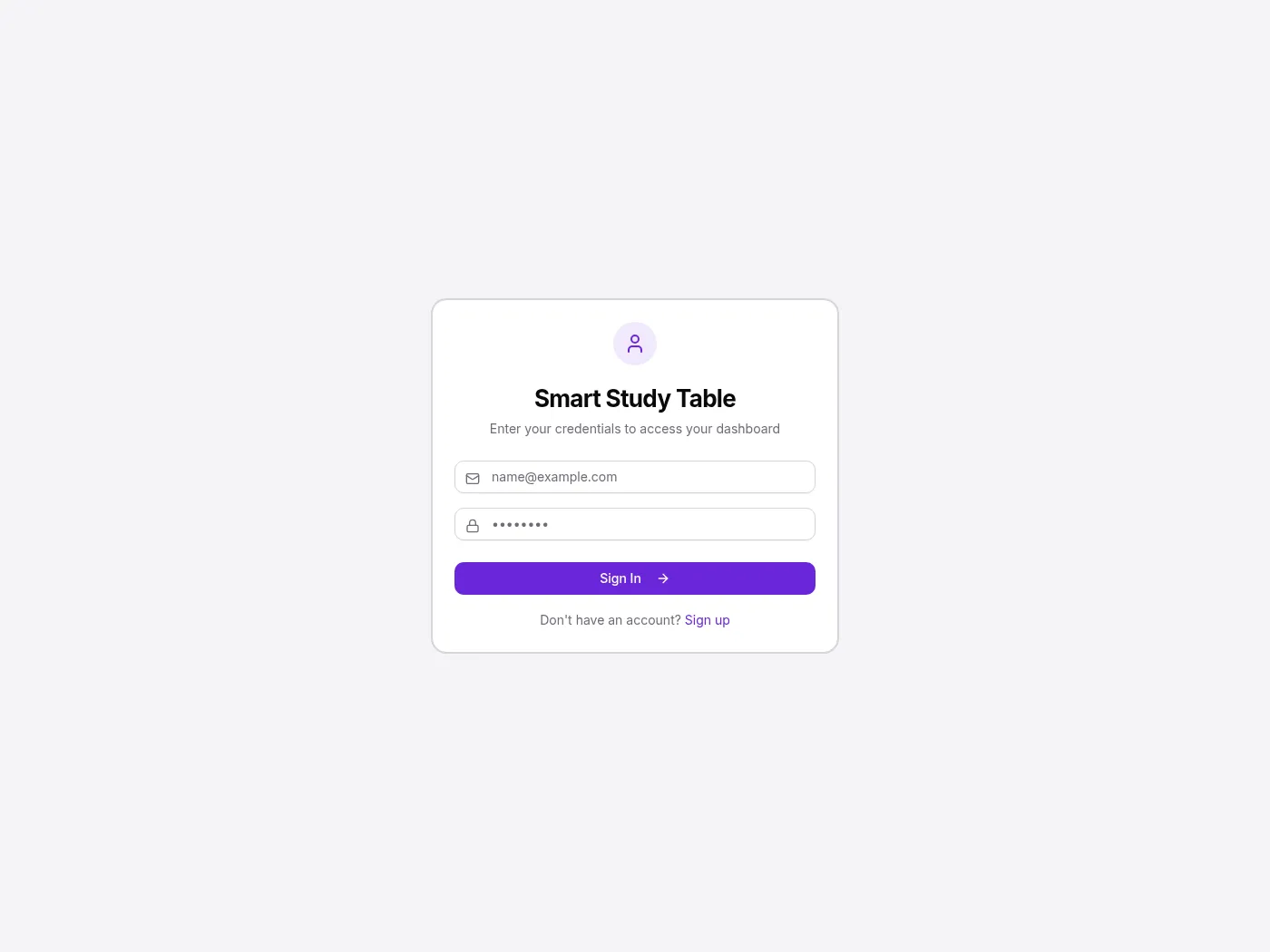 Smart Study Table Web