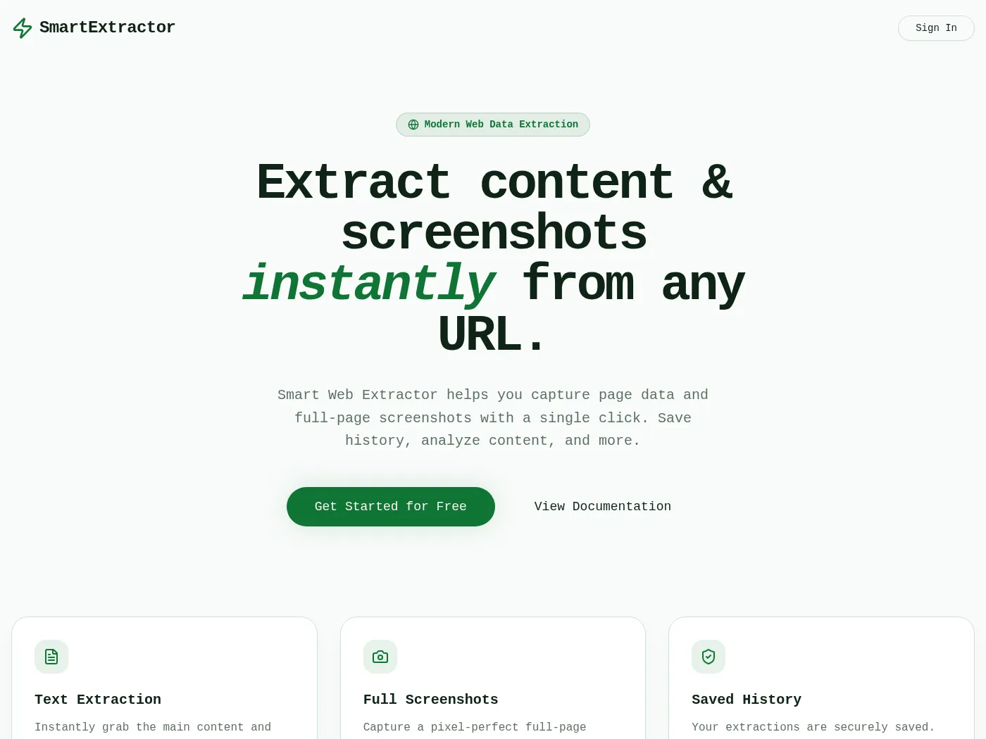 Smart Web Extractor