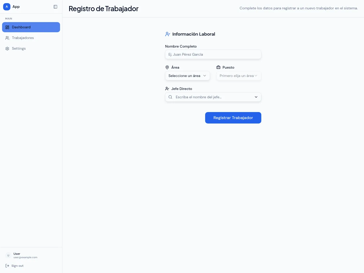 Smart Worker Form UX
