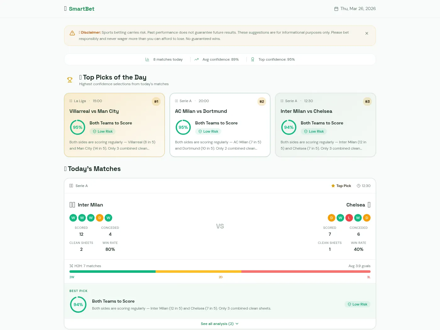 SmartBet Football Assistant