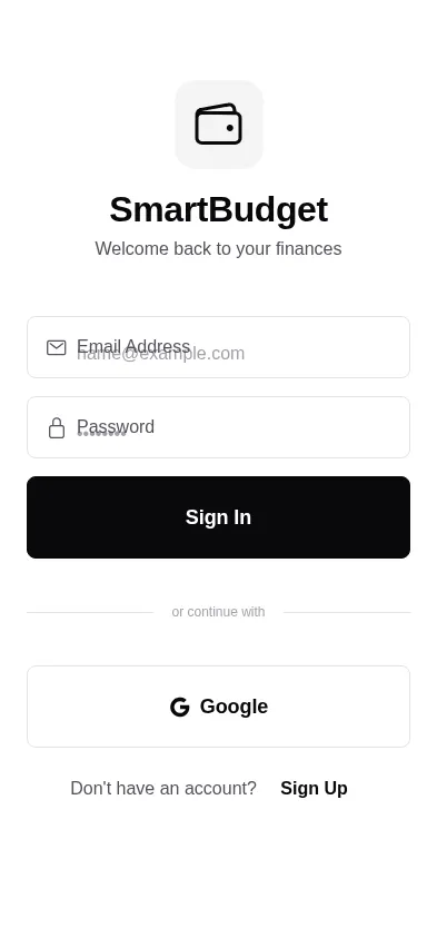 SmartBudget Tracker