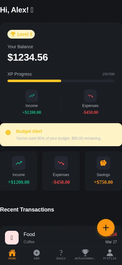 SmartCash Teen Finance App