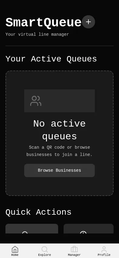 SmartQueue Mobile App