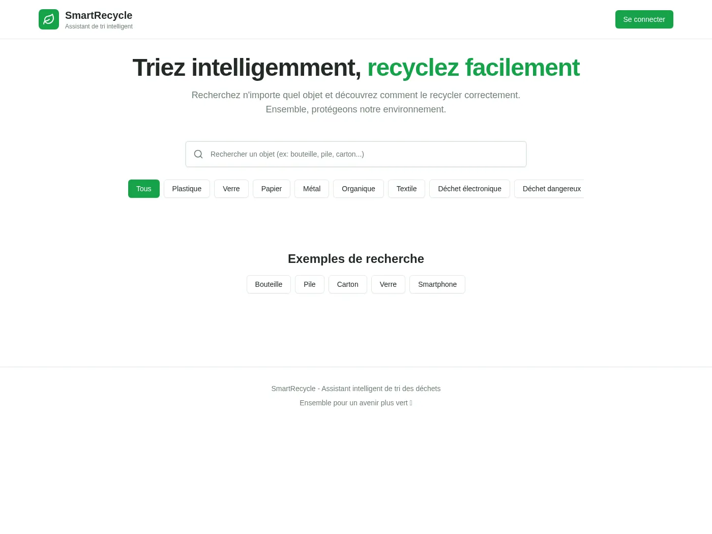 SmartRecycle Web Assistant
