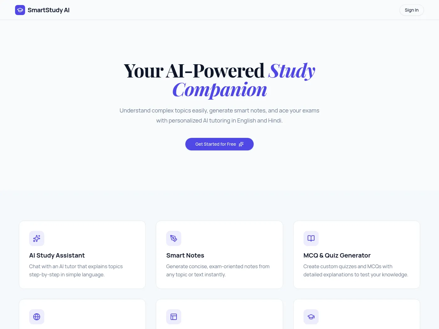 SmartStudy AI | Built with Blink