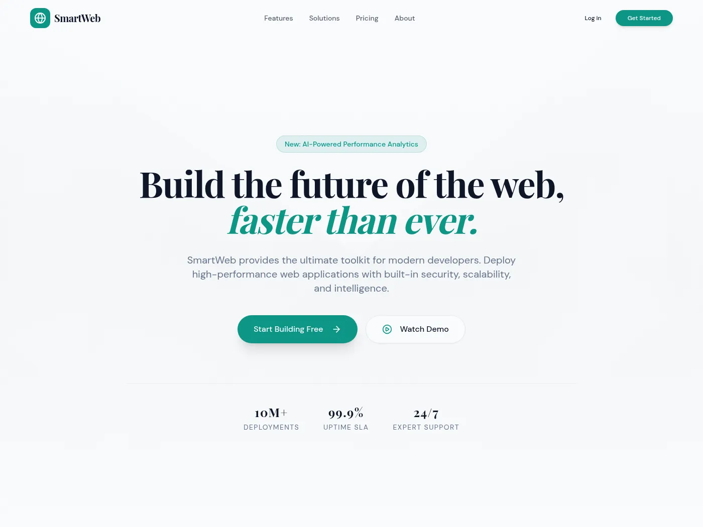 SmartWeb Landing Page