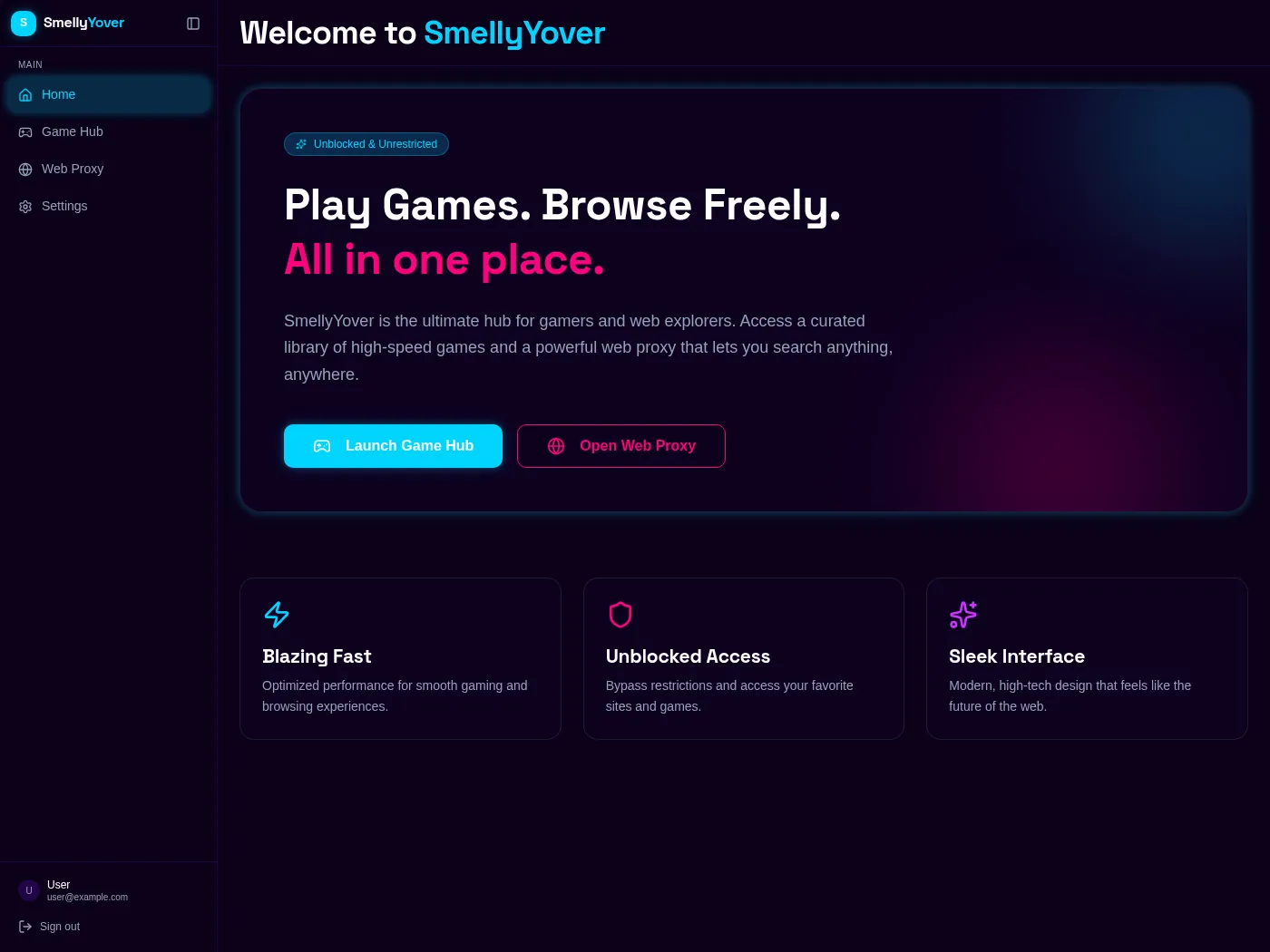 SmellyYover Game Hub