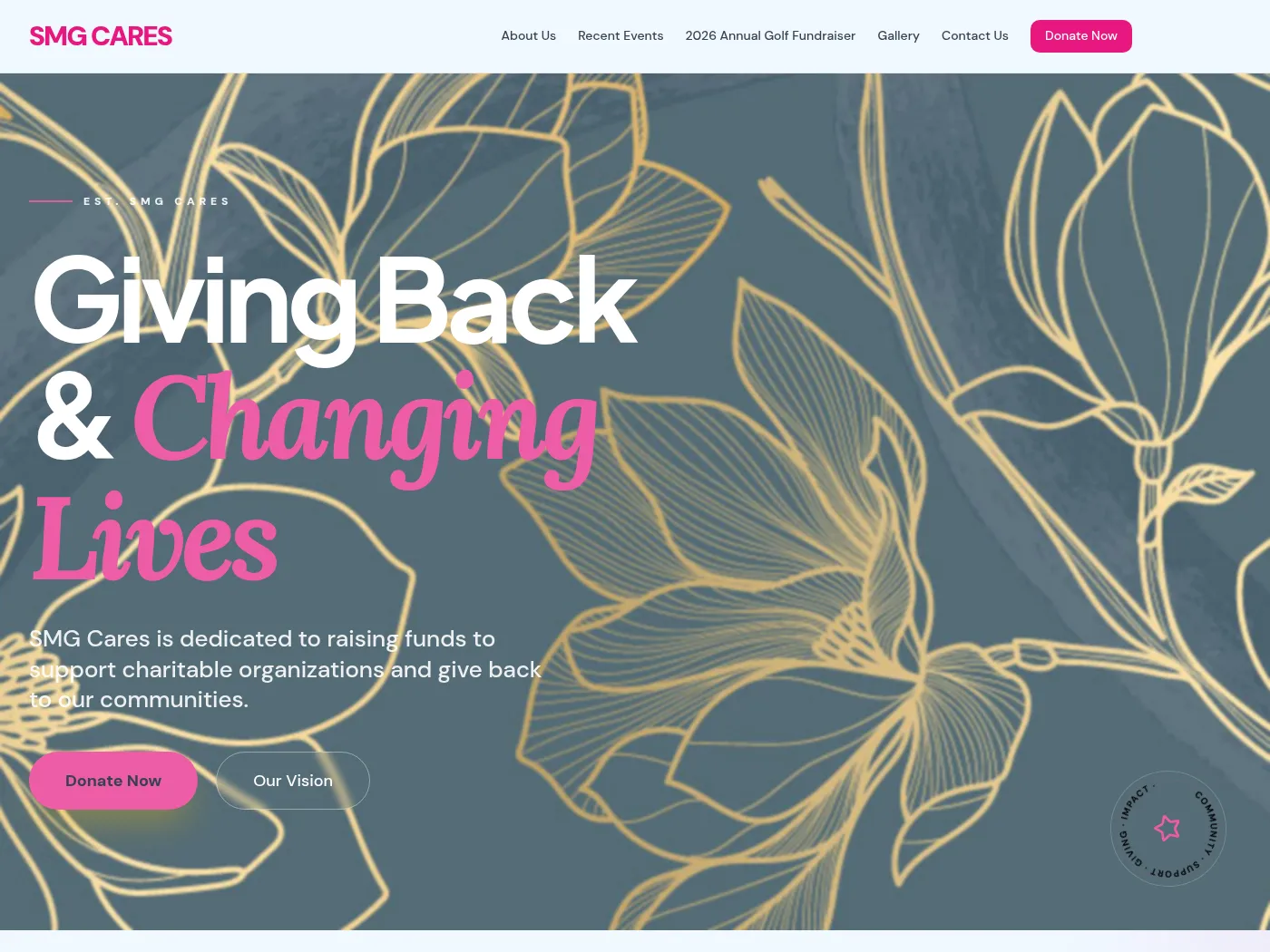 SMG Cares Web Experience