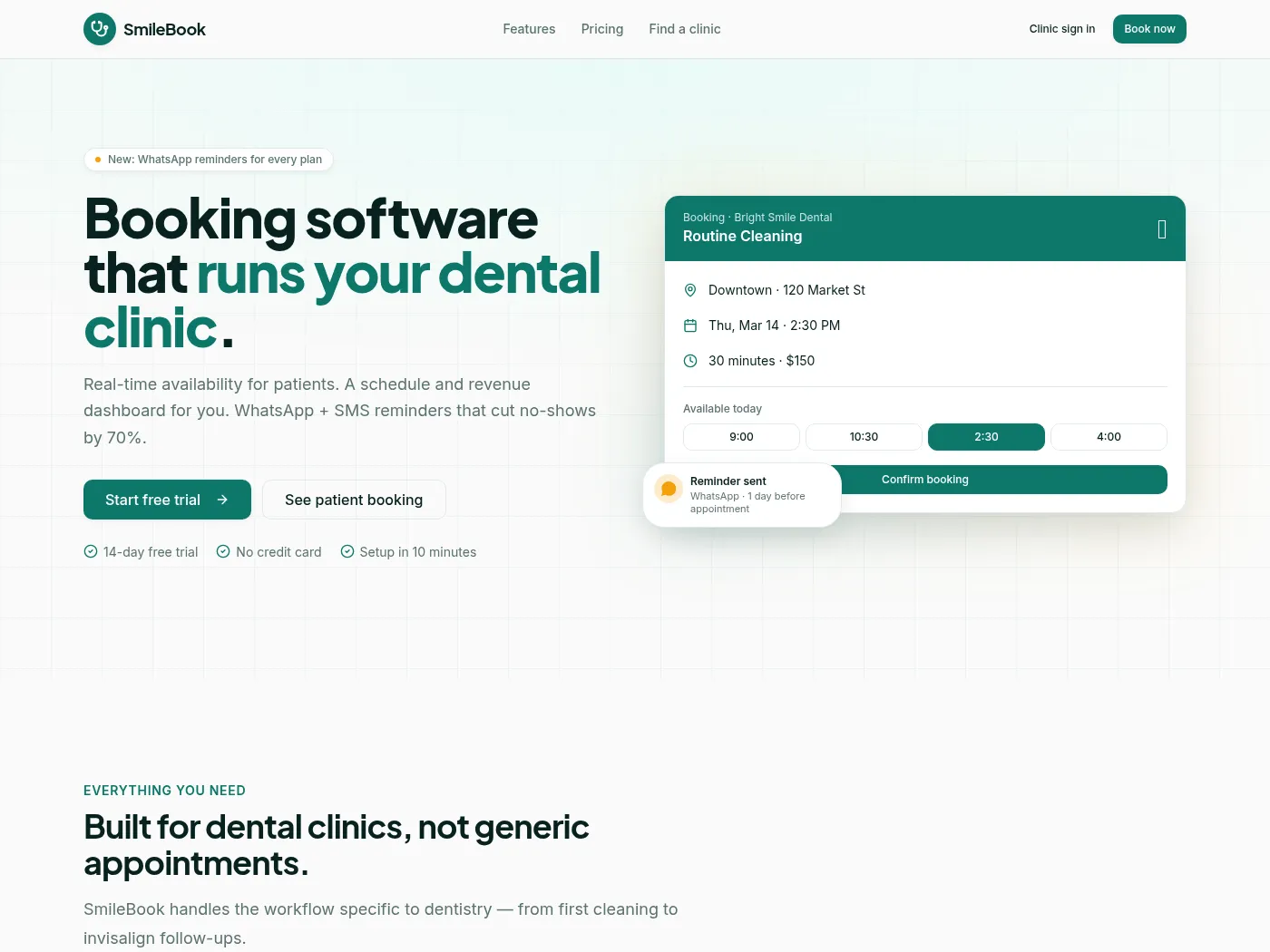 SmileBook Clinic Booking